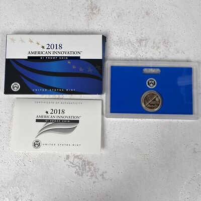 2018-S American Innovation Proof Dollar $1 Coin U.S. Mint in Box & COA ...