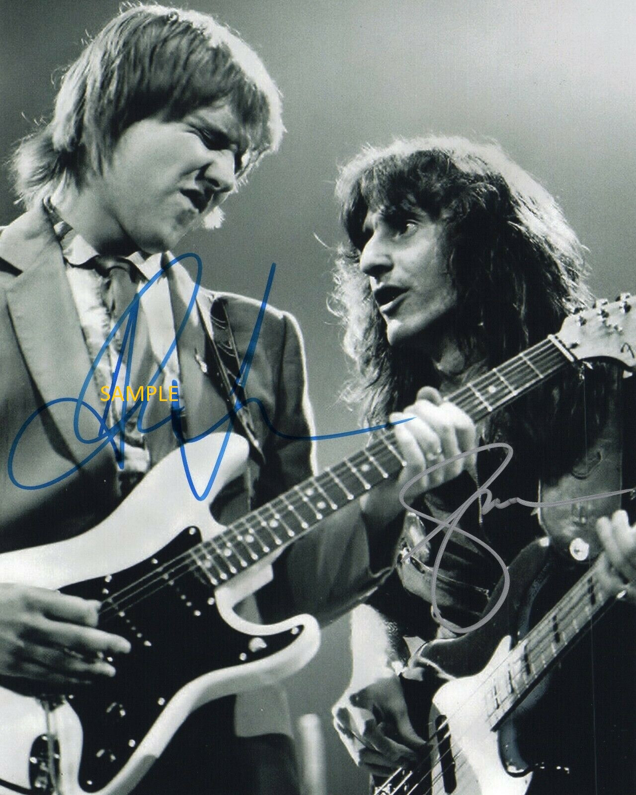 GEDDY LEE ALEX LIFESON REPRINT 8X10 PHOTO AUTOGRAPHED SIGNED MAN CAVE ...