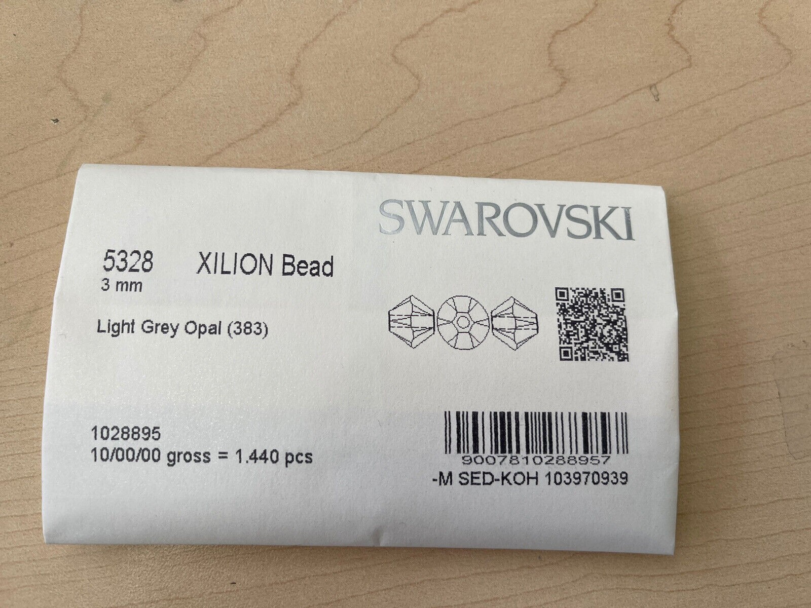 5328 3mm Light Grey Opal XILION Bicone Beads | eBay