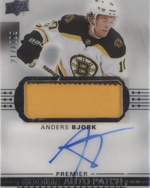 2017-18 Upper Deck Premier - Acetate Rookie Auto Patch Anders Bjork #AR ...