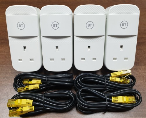 4 x BT Mini Connector VERSION 2 1000AV Gigabit Powerline Adapters NEW ...