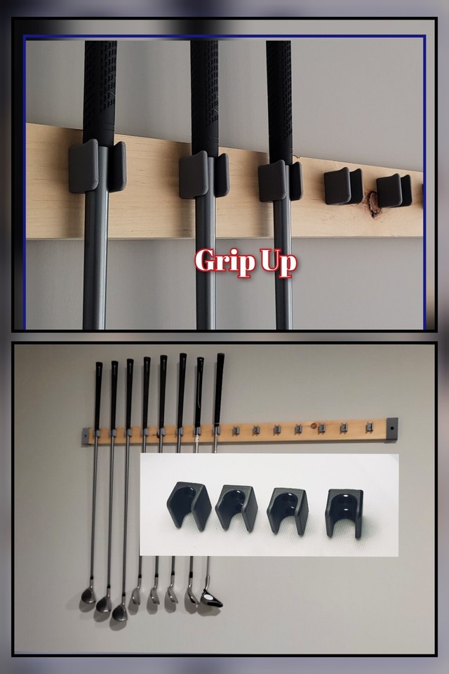 golf club wall holder 15 DIY set. golf club wall display. golf club ...