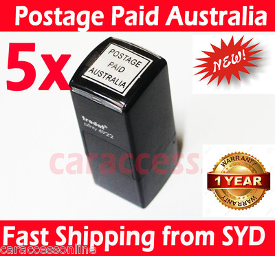 5x Stamp Postage Paid Australia imprint pre-inked for business AusPost ...