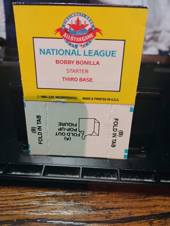 1988 Leaf Bobby Bonilla Starter All Star Game Pop Up Rare Oddball Card ...