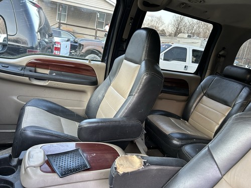2005 Ford EXCURSION Eddie Bauer Black & Tan Factory OEM Leather Seats 3 ...