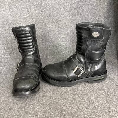 Harley Davidson Motorcycle Boots Men’s 9.5 M Black Side-Zip Engineer 8 ...
