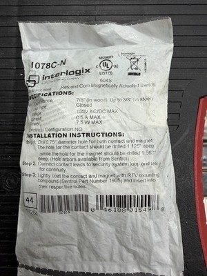Interlogix 1078C-N Door position Switch (2 Pack - 2nd Unit Damaged ...