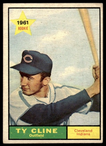 1961 Topps Ty Cline Rookie Cleveland Indians #421 | eBay