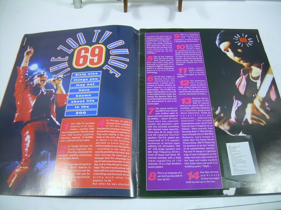 U2 World Service Magazine * Propaganda 17 * Winter 1992 / 3 UK Band ...