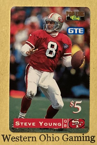 1995 Classic Pro Line Series II Steve Young #14 $5.00 GTE Phone Card ...