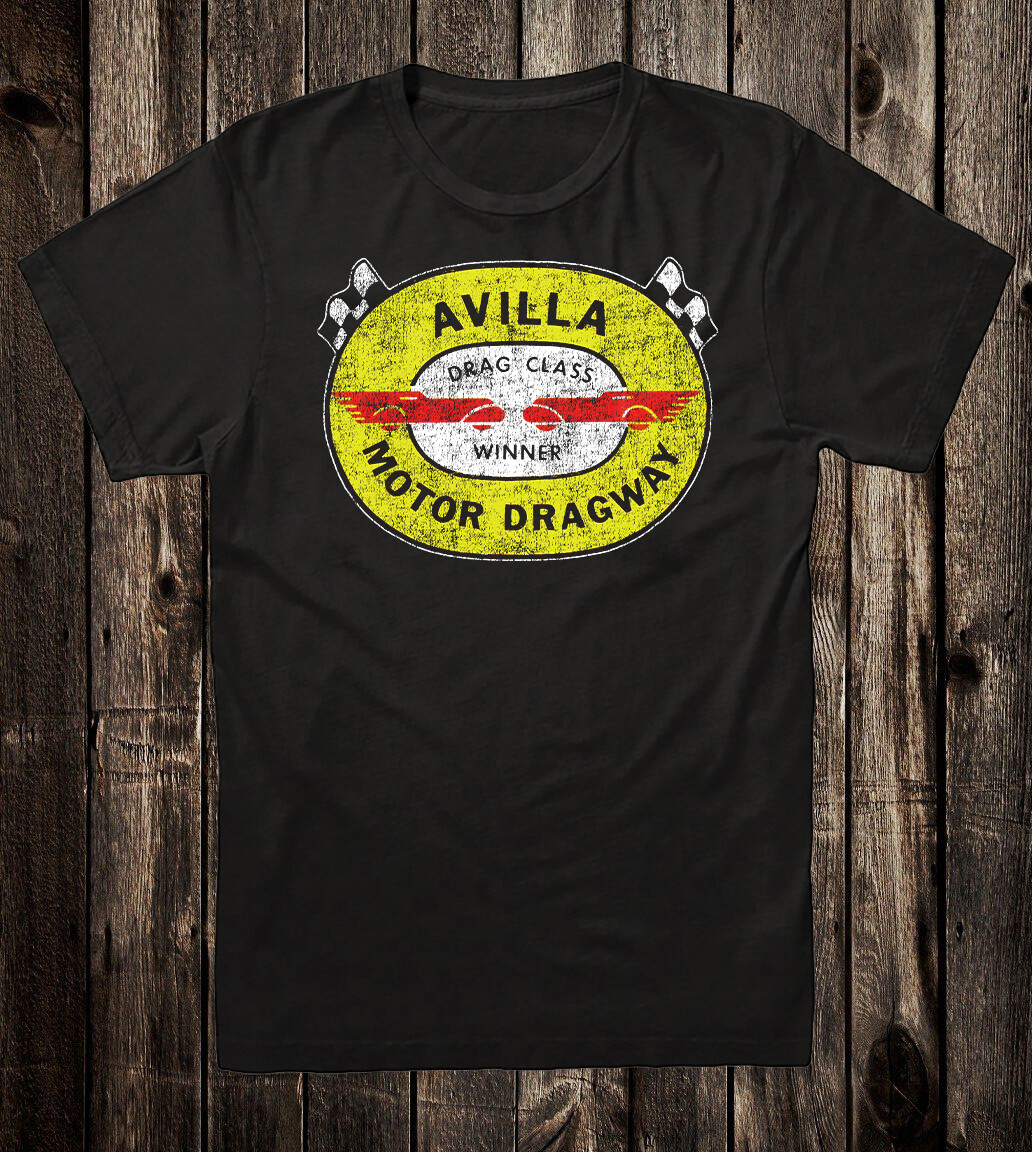 Retro Hot Rod Tee T Shirt Drag Race Racing Avilla Motor Speedway Class ...