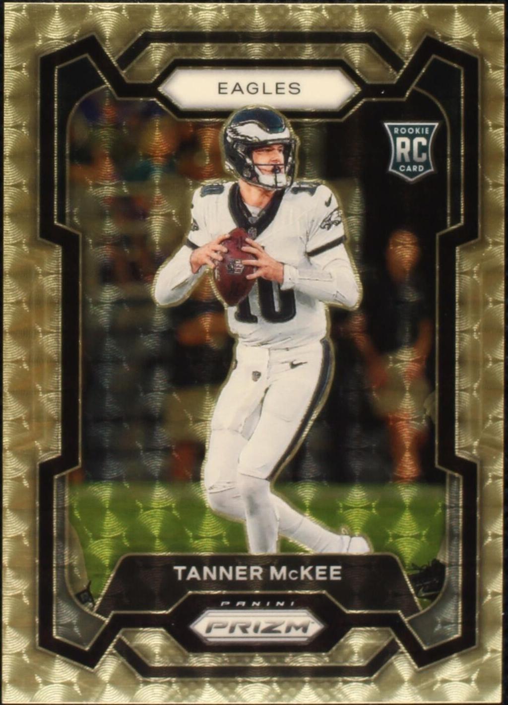 2023 Panini Prizm - Rookies Tanner McKee #383 Gold Vinyl Prizm /5 (RC ...