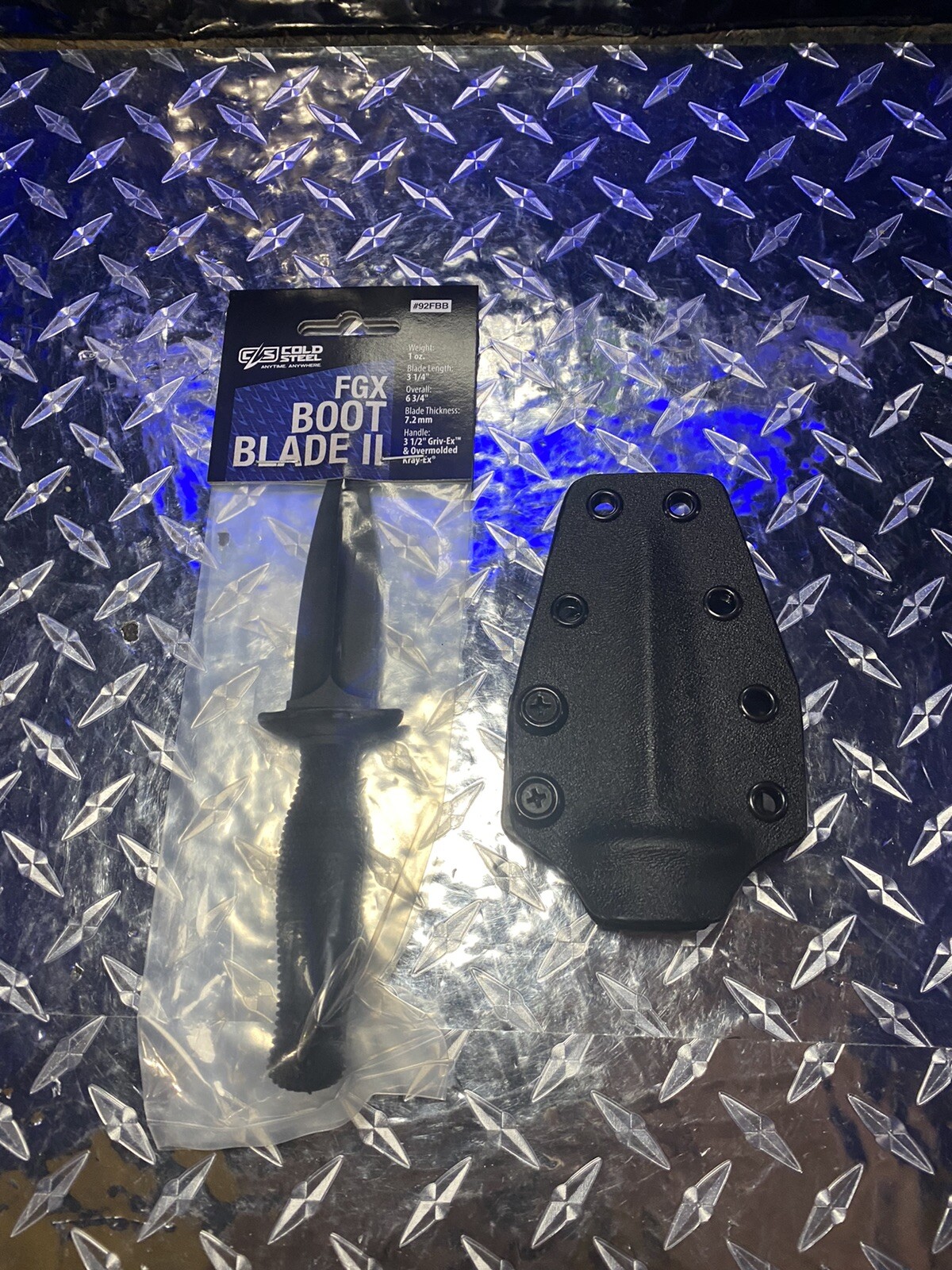 ColdSteel FGX Boot Blade II Horizontal Carry Kydex Sheath (Knife Not ...