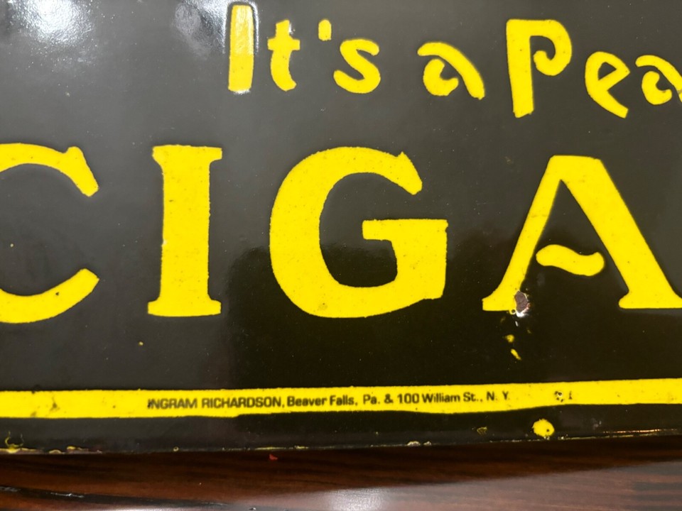 Crawford it’s a Peach! Porcelain Flange sign Ingram Richardson Beaver ...