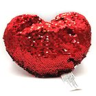 Red Heart Reversible Sequin Plush Stuffed Gift- Valentines Love Accent ...