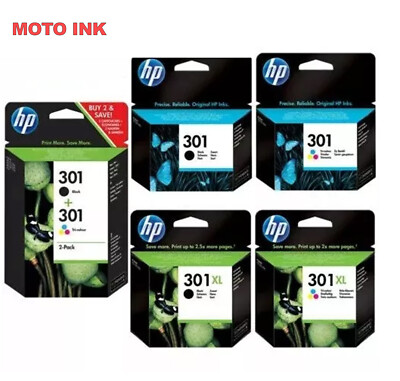 Original HP 301 / 301XL Black & Colour Ink Cartridge Family choices ...