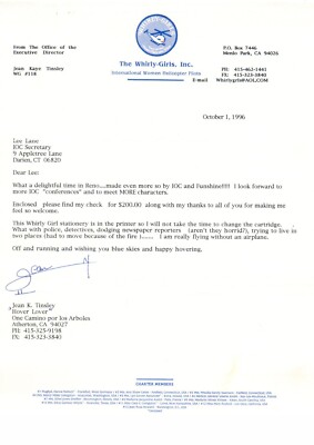Jean Kaye Tinsley Women Pioneer In Aviation Signed Letter Historical | eBay
