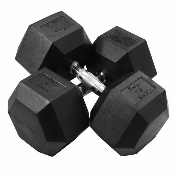 75 Lb. Rubber Coated Dumbbell Pair Body-Solid SDR75 for sale online | eBay