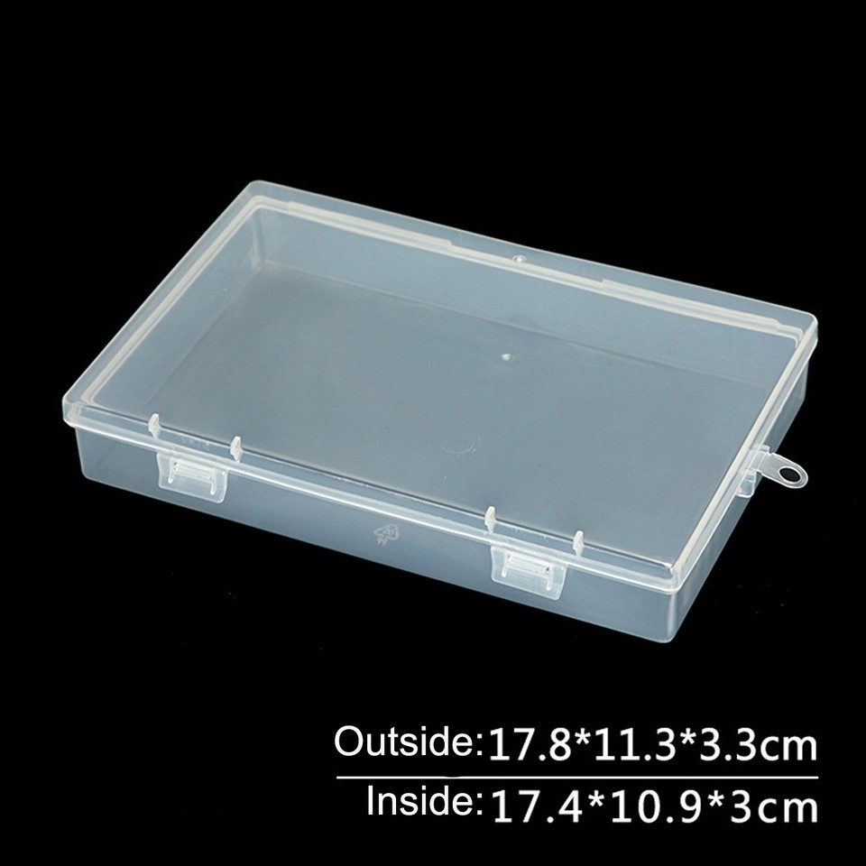8x Plastic Storage Container Boxes Box Hinged Lid DIY Arts Crafts ...