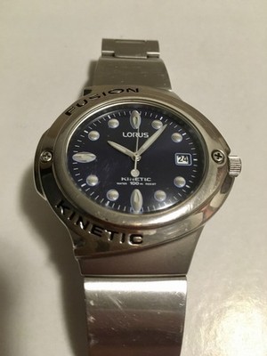 Lorus/Seiko Fusion Kinetic Men's WR 100M, 6J Wristwatch W/Date For ...