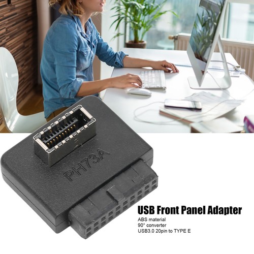 USB Front Panel Adapter 90° ABS Wide Applicability USB3.0 20pin To TYPE ...
