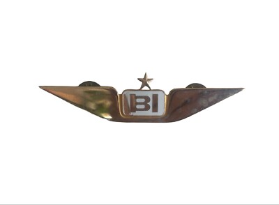 RARE Braniff International Airways (BI) Captain Gold Filled Pin Wings 3 ...