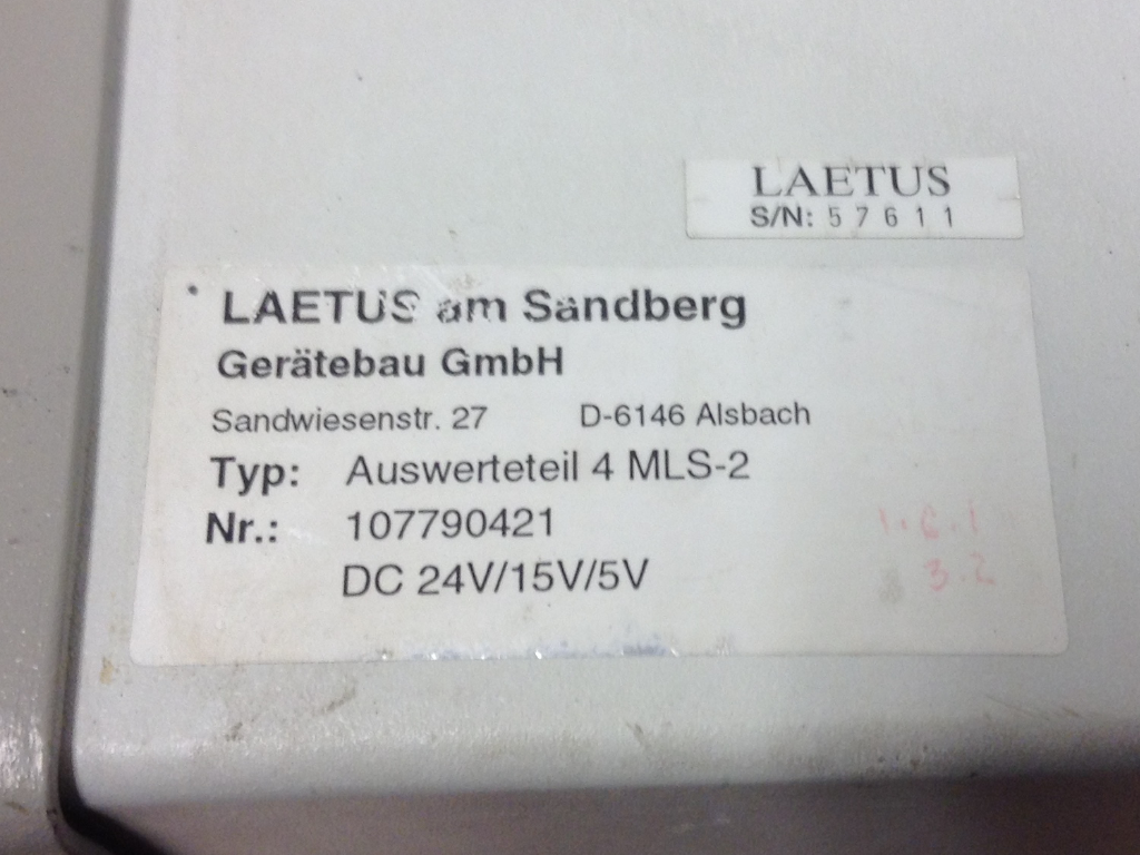 LAETUS Argus - Type: Auswerteteil 4 MLS-2 - Bar Code Reader | eBay