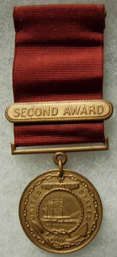US Navy 1944 Good Conduct Medal W/ 2nd Award Bar - Conrad Wright XB | eBay