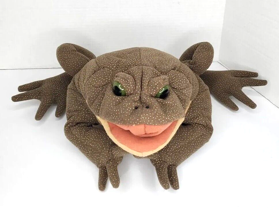 Folkmanis Folktails Full Body Hand Puppet Toad Frog Olive Green Large ...