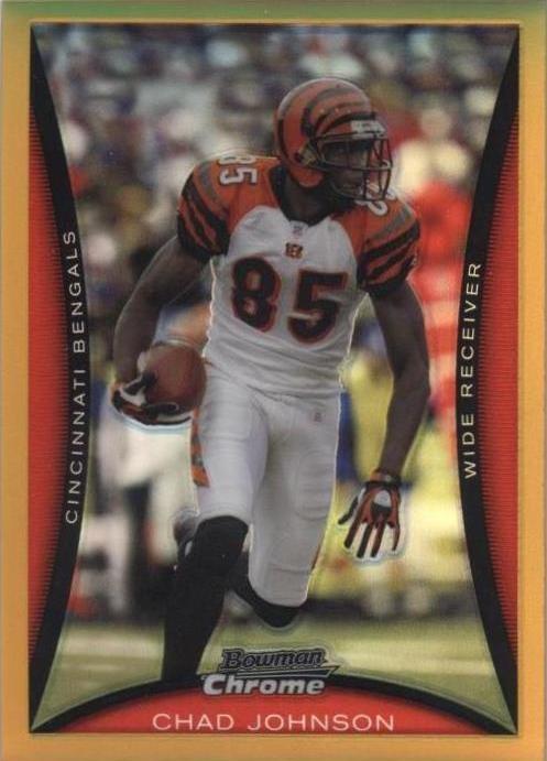 2008 Bowman Chrome - Chad Johnson #BC166 Gold Refractor /50 for sale ...