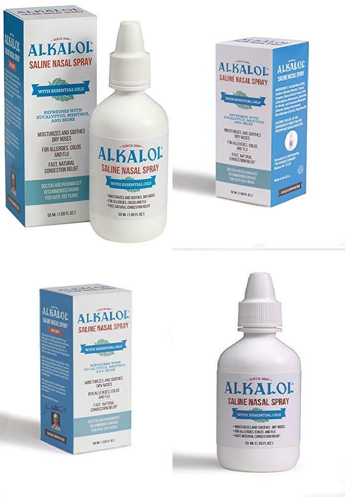 Alkalol Solution Saline Nasal Spray, 1.69 Ounce | eBay