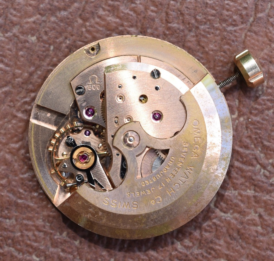 Vintage OMEGA Seamaster Automatic Cal. 500 Movement Solid Gold Crown ...