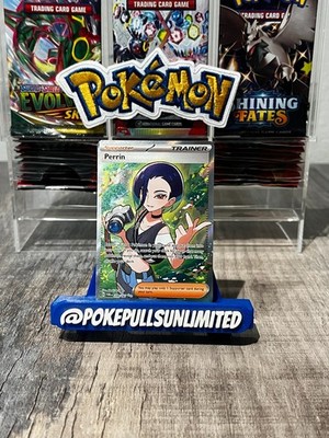 Pokémon TCG Trainer Perrin Holo Rare Twilight Masquerade 209/167 Full ...