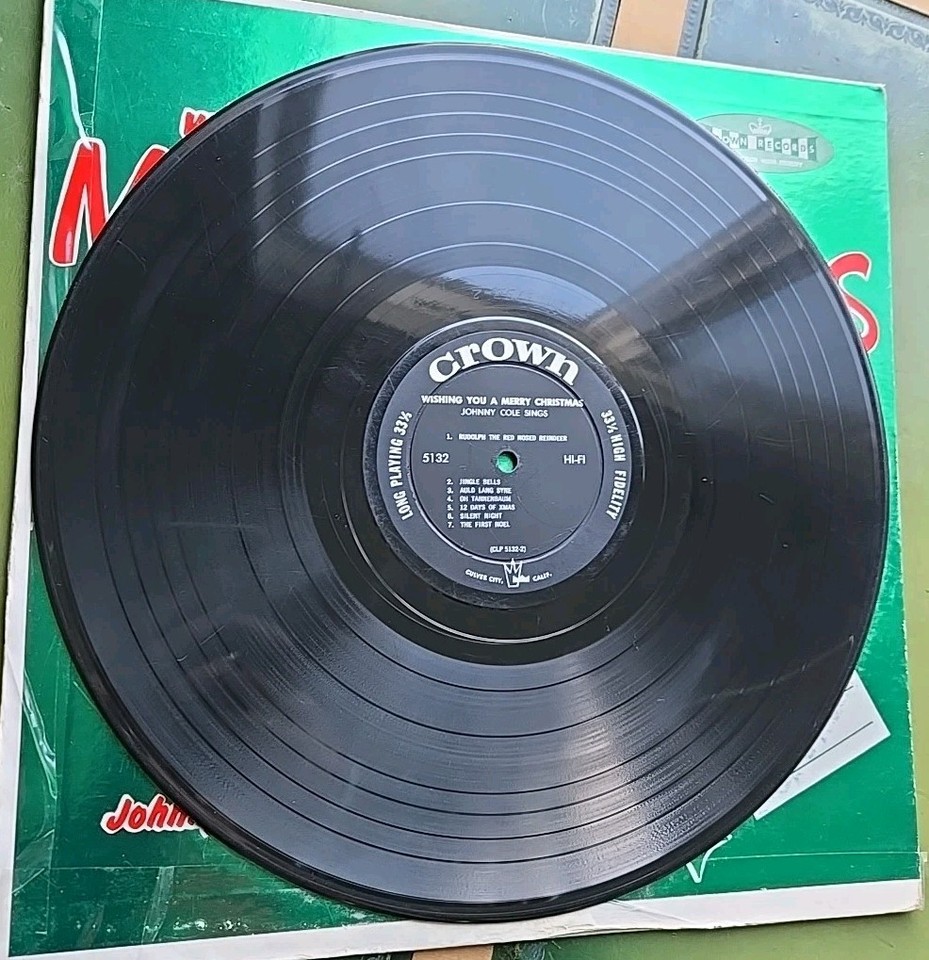 VTG Johnny Cole Sings Wishing You A Merry Christmas Record 12" Vinyl LP ...