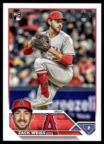 Zack Weiss 2023 Topps Update Rookie Card RC #US196 Los Angeles Angels ...