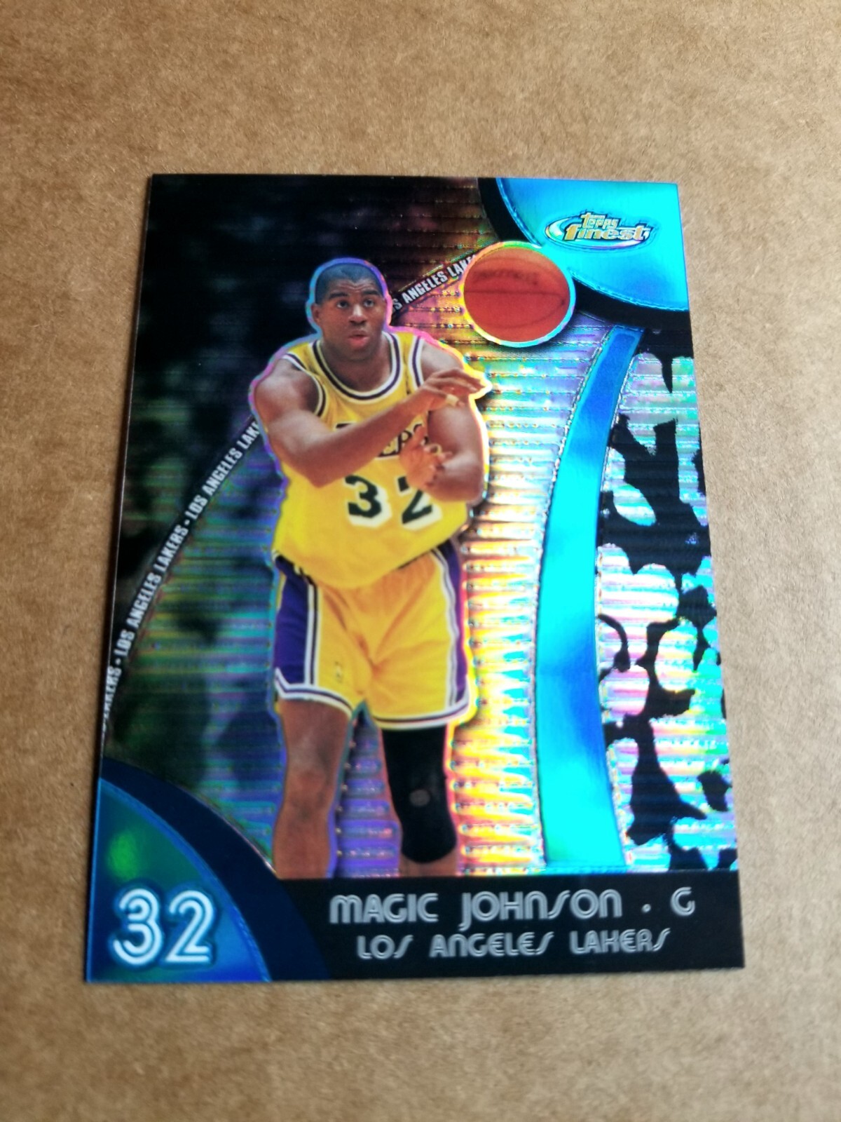 MAGIC JOHNSON 2007-08 TOPPS FINEST BLUE REFRACTOR #32-199 LAKERS #43 | eBay