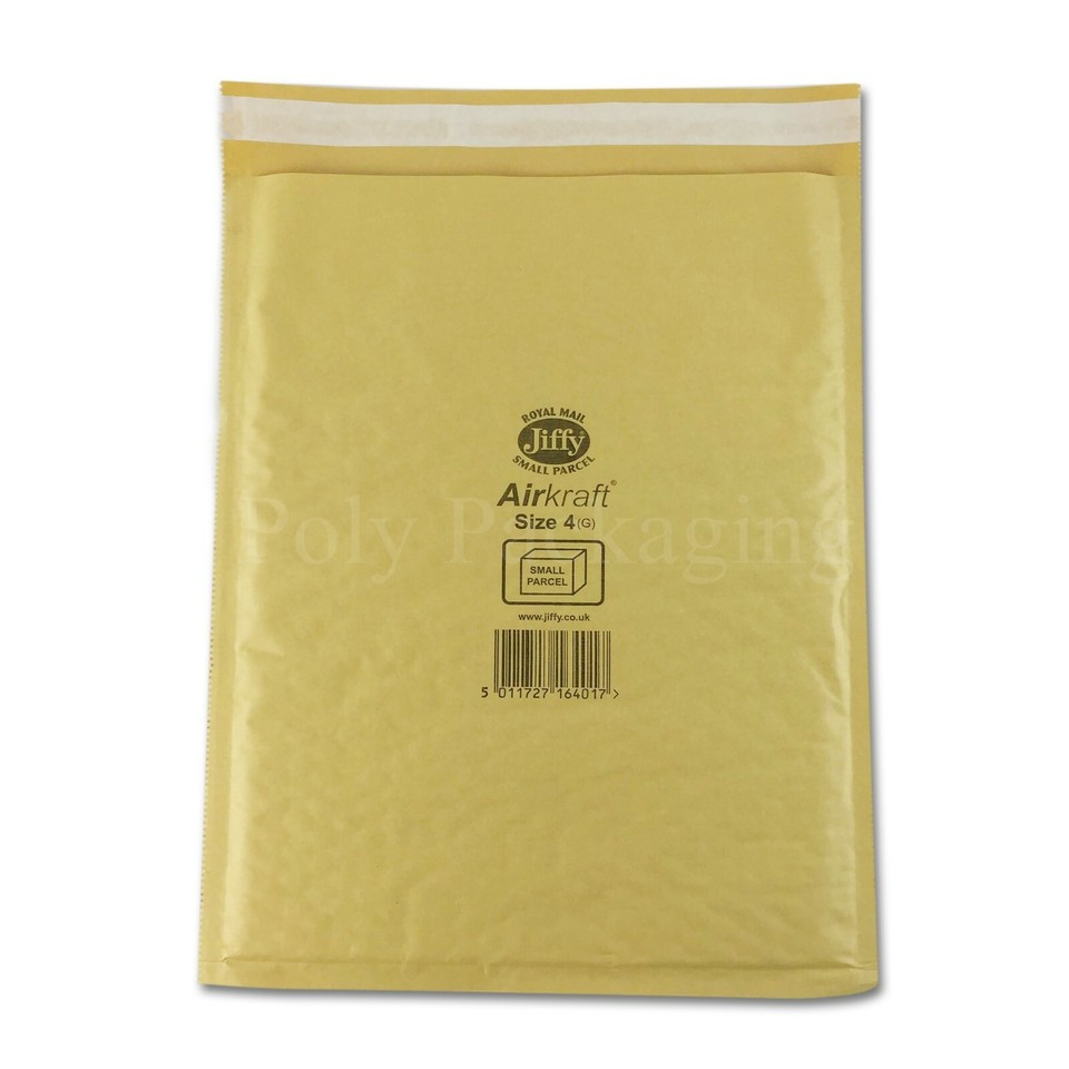 JIFFY GOLD ENVELOPES Bubble Padded Mailing Bags Large letter Any Size ...