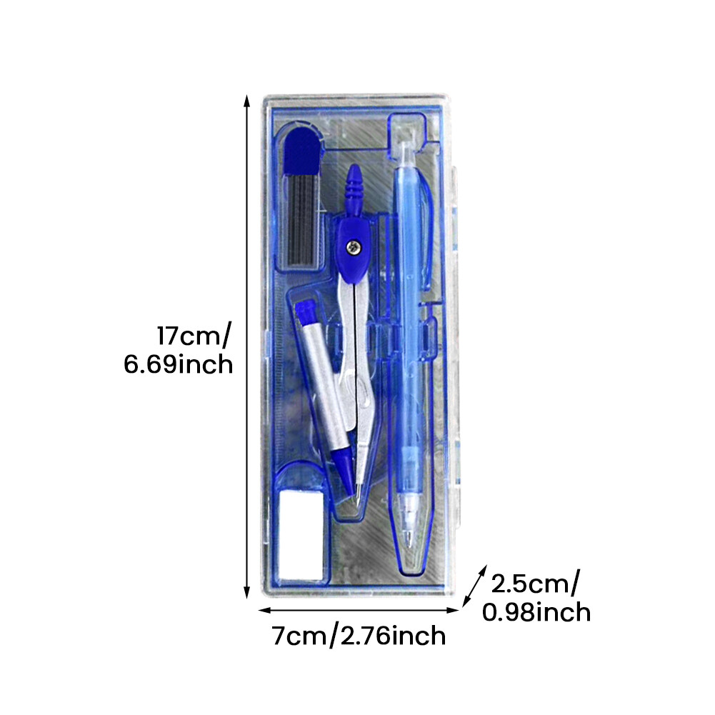 8pcs Pencil Protractor Ruler Math Geometry Set Learning Home School ...