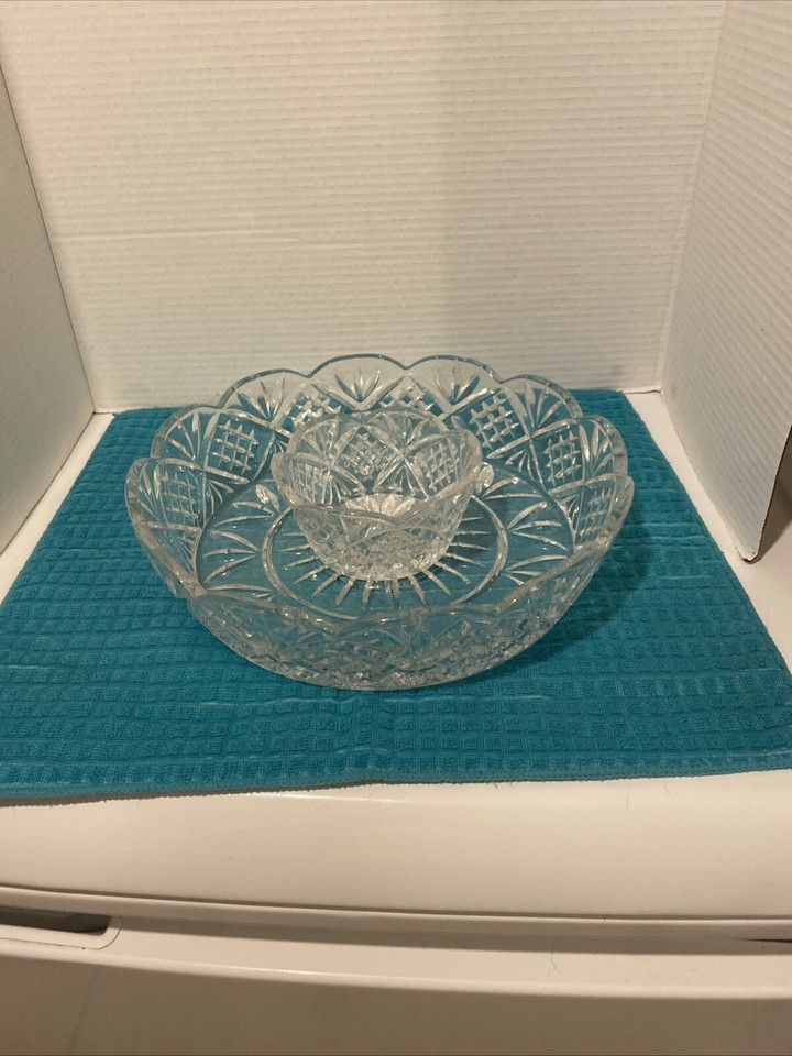 Godinger Dublin Shannon Crystal Collection 12" Chip and Dip 2 Piece ...