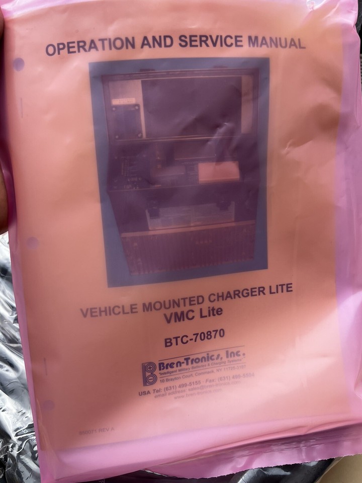 Bren-Tronics BTC-70870 battery charger *NOS* Hmmwv Humvee LMTV Military ...