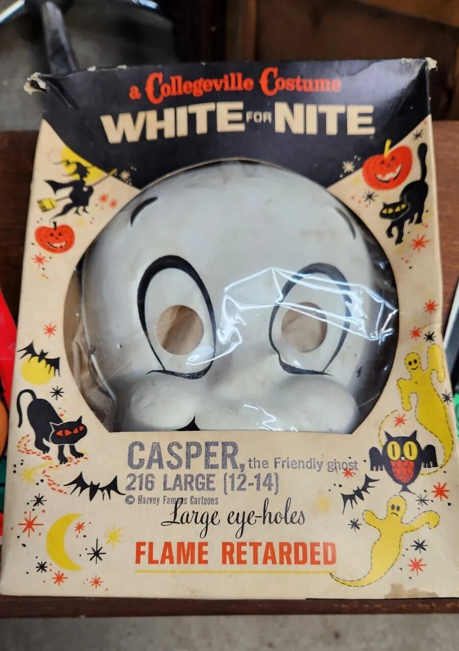 Antique Vintage Halloween Lot (Casper Costume/ 2 Plastic Glow Decor) | eBay