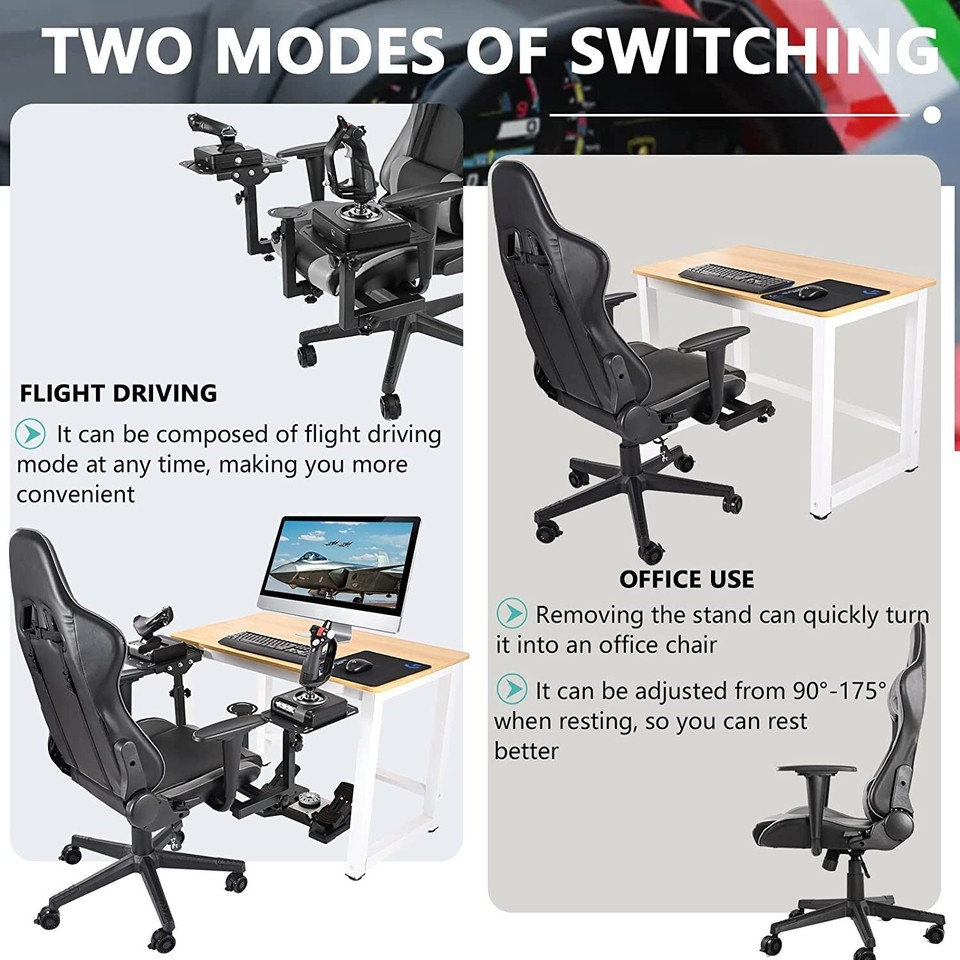 Used Flight Simulator Stand with Gray Seat fit for Airbus Stick and ...