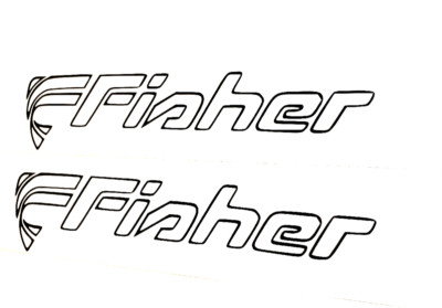 fisher boat Decals Stickers GLOSS BLACK 24"- Set Of 2 USA Fast | eBay