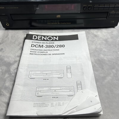 Denon DCM-280 CD Changer - CD Player - W/ Owners manual- No Remote ...