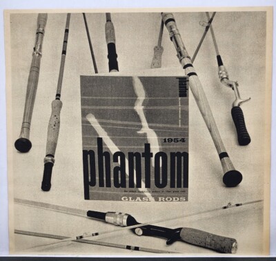1954 Phantom Fiber Glass Rods Fishing Print Ad | eBay