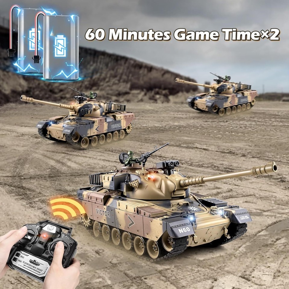 1:18 RC Tank US M60 Remote Control Tank Model Toys Military Tank That ...