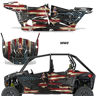UTV Graphics Kit SxS Decal Sticker For Polaris RZR900S 1000S 4DR 15-20 ...