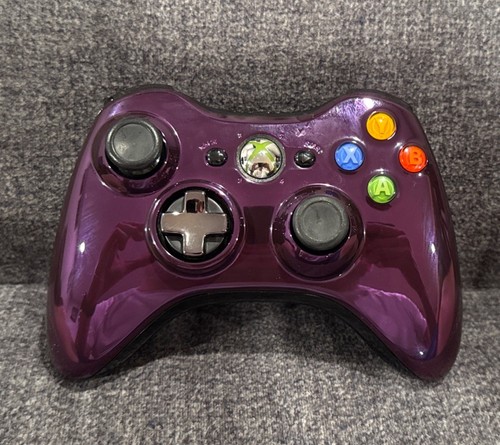 Official Microsoft Xbox 360 Chrome Rare Purple Wireless Controller ...