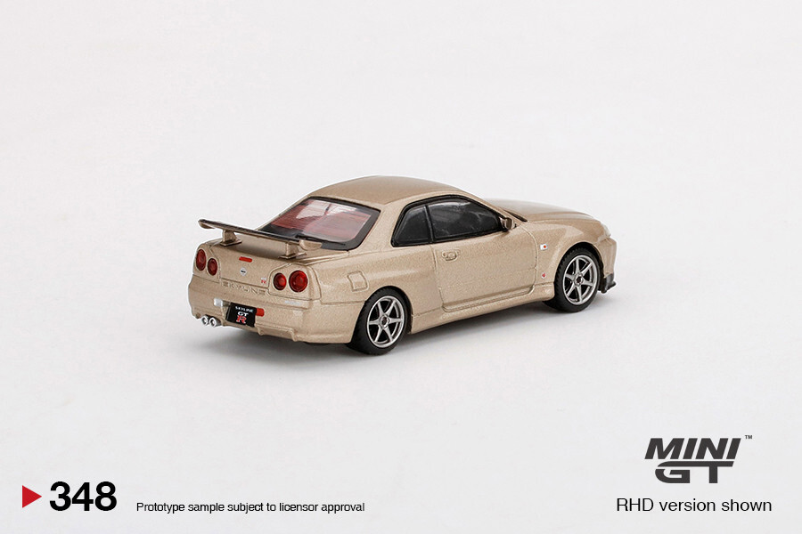 MINI GT NISSAN SKYLINE GT-R R34 M SPEC SILICA 1/64 DIECAST MODEL BRONZE ...