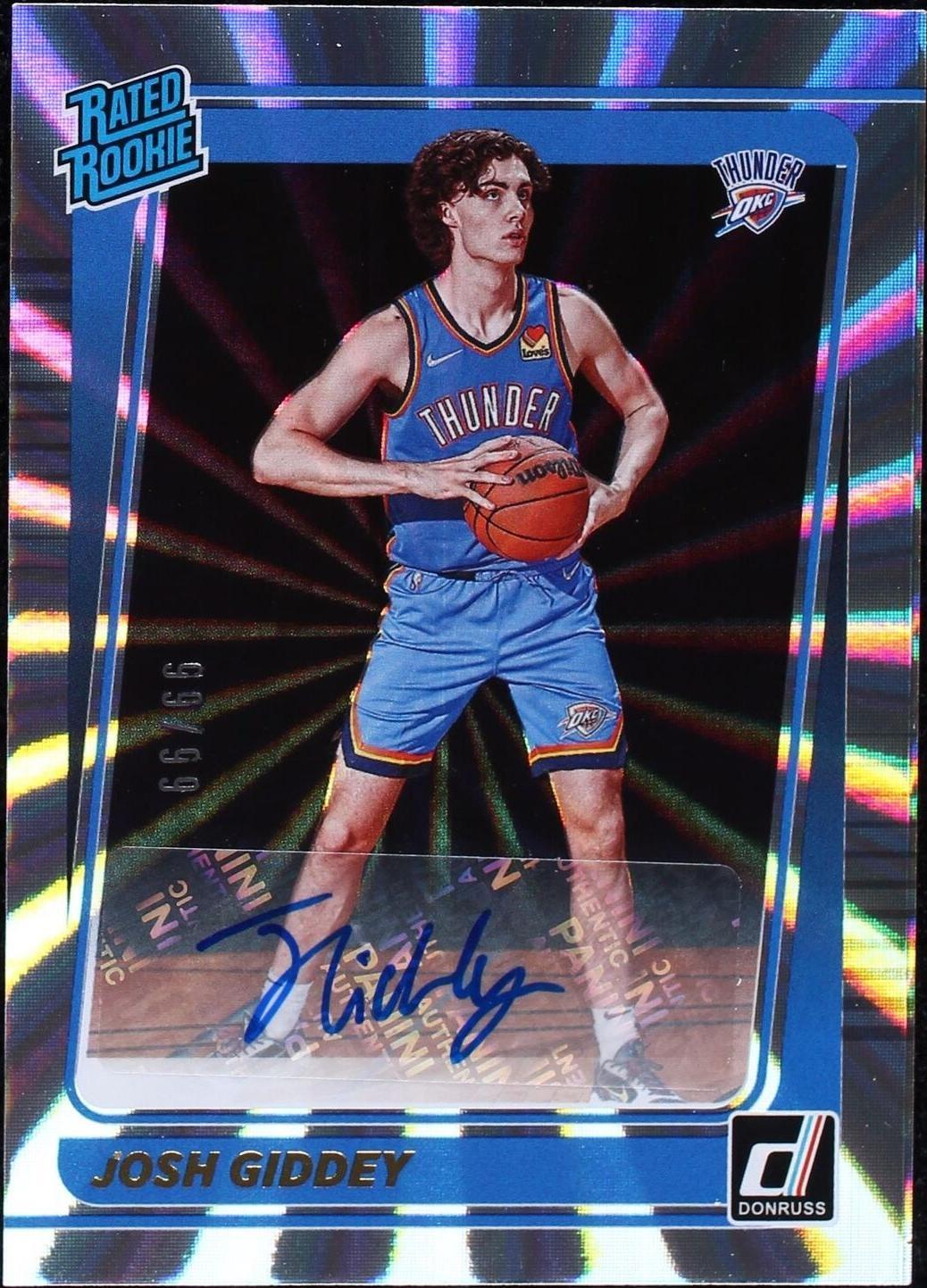 2021-22 Panini Donruss - Rated Rookie Josh Giddey #202 Holo Laser ...